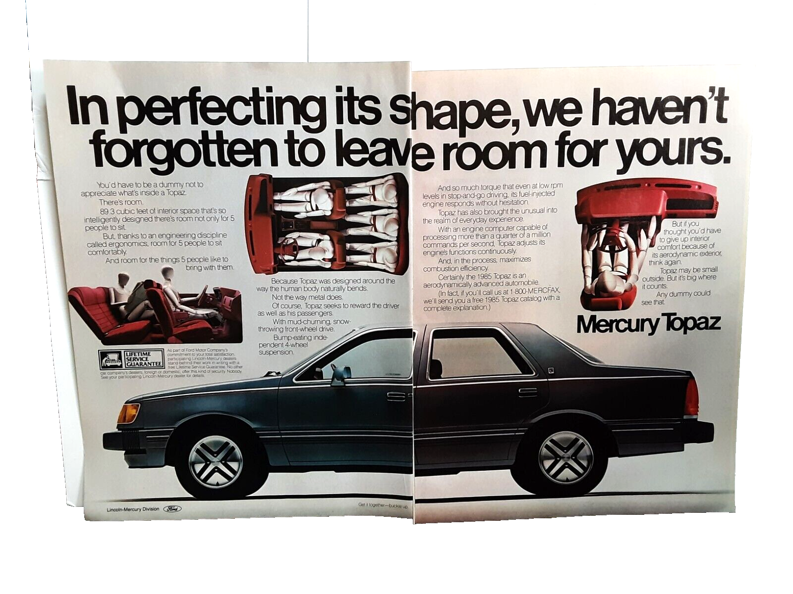 1985 Mercury Topaz Car Original Print Ad vintage 80s | eBay