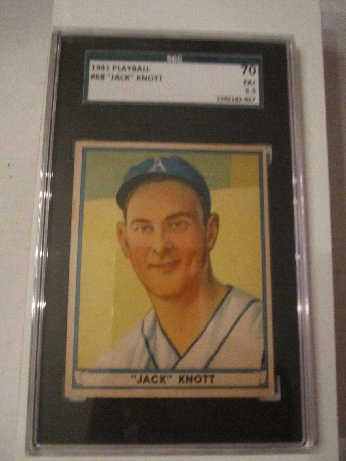 1941 "JACK" KNOTT #68 BASEBALL CARD PLAYBALL - SGC GRADED 70 5.5 EX+ ...