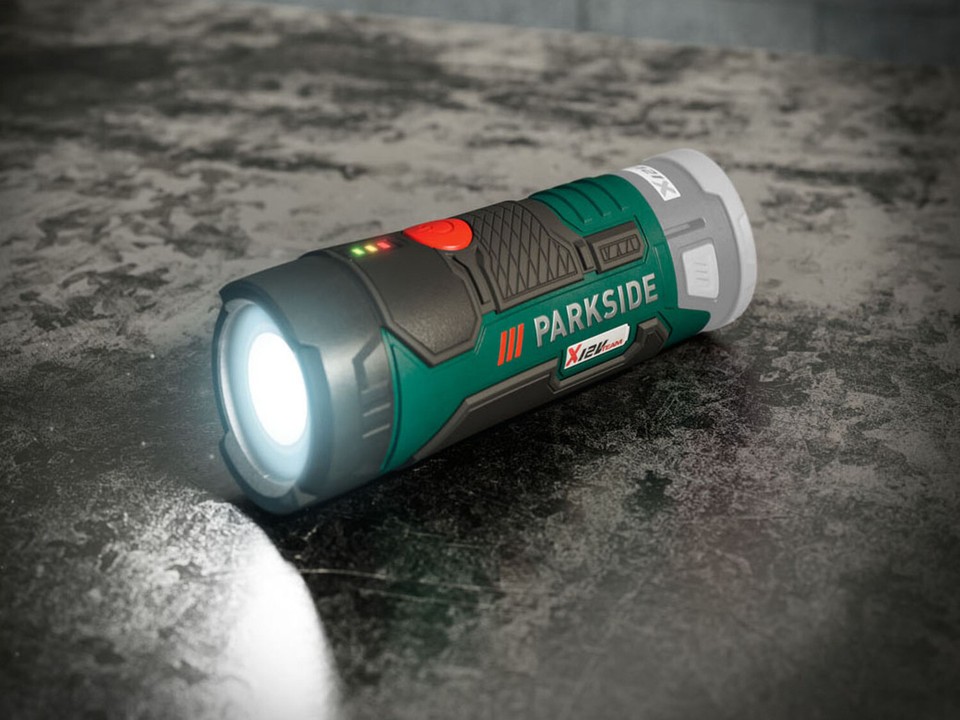 NEW Parkside 12V Cordless LED Worklight Rechargeable Torch Bare Light ...