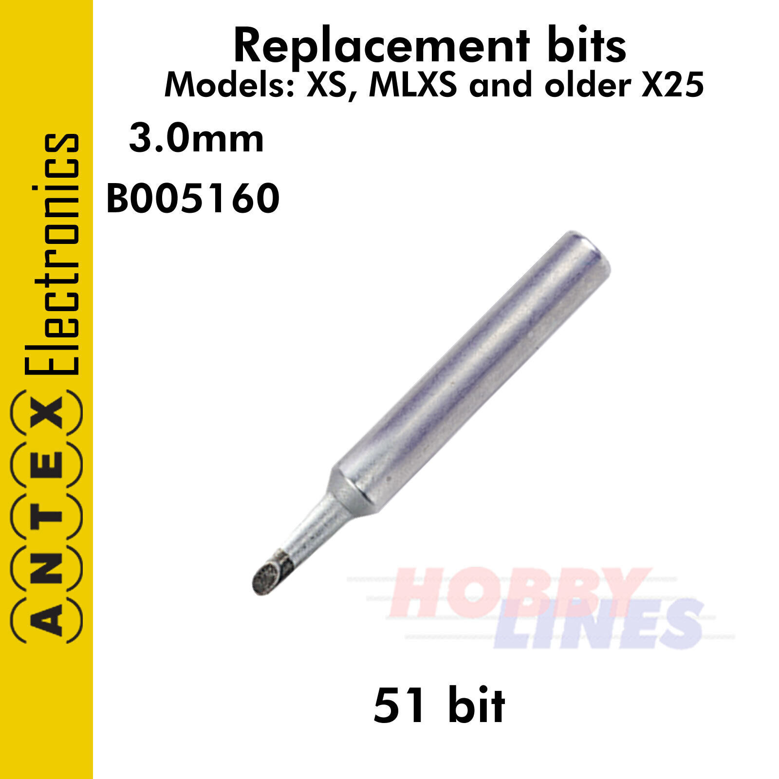 ANTEX bits Range XS MLXS and older X25 Solder tip tinned iron plate ...