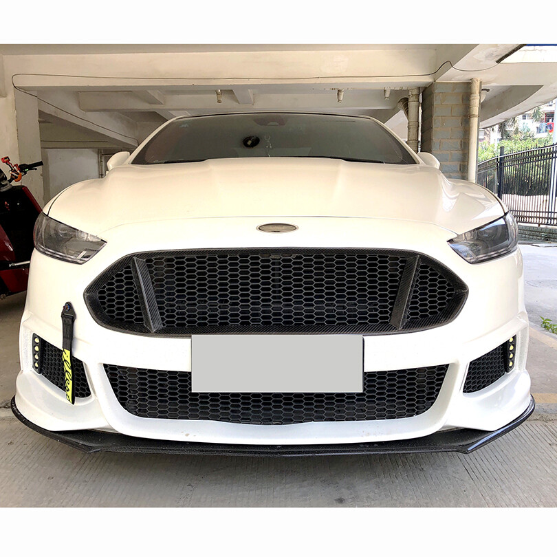 Front Bumper Upper&Lower Real Carbon Fiber Grille For Ford Mondeo ...