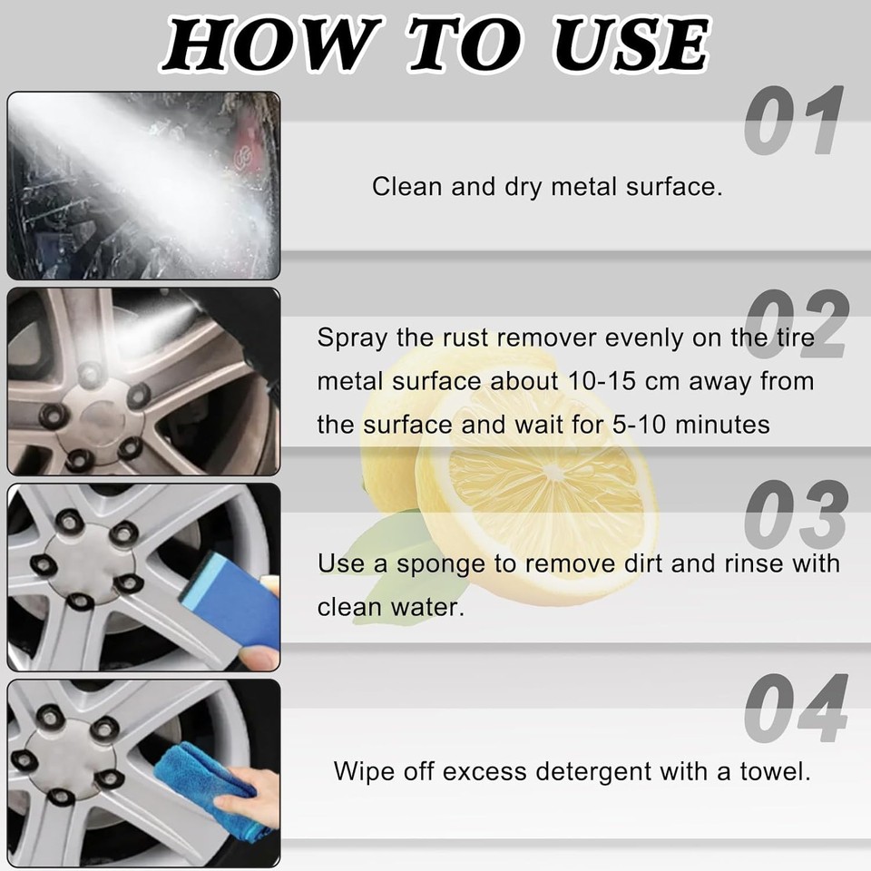 2PCS Nexa Rust Remover Spray 2025 Upgrade Rust Remover for Metal,Nexa 2 ...