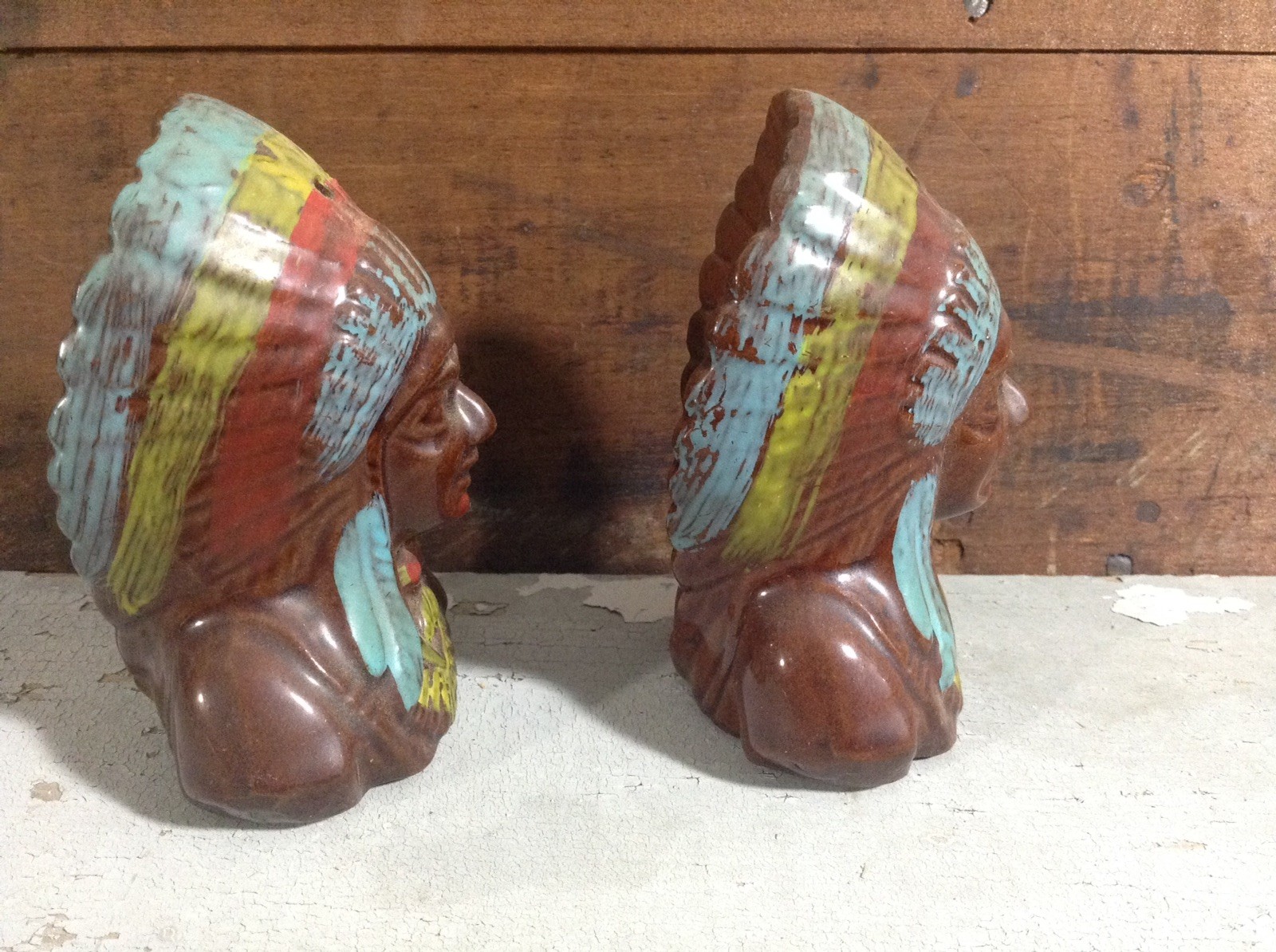VINTAGE NATIVE AMERICAN INDIANS INDIGENOUS PEOPLE SALT AND PEPPER ...