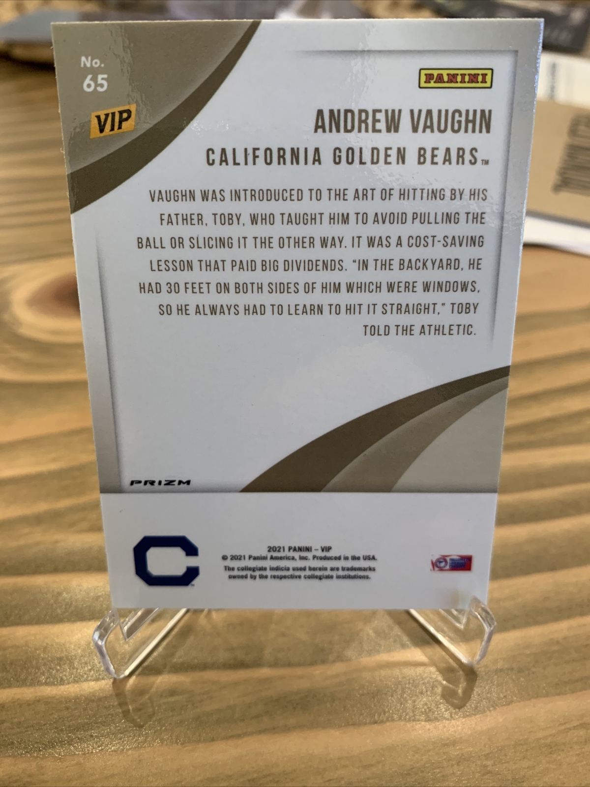 Andrew Vaughn 2021 Panini The National VIP Party #65 Rookie RC White ...