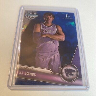2024 1st Bowman Chrome Sapphire University Basketball RJ JONES Kansas ...