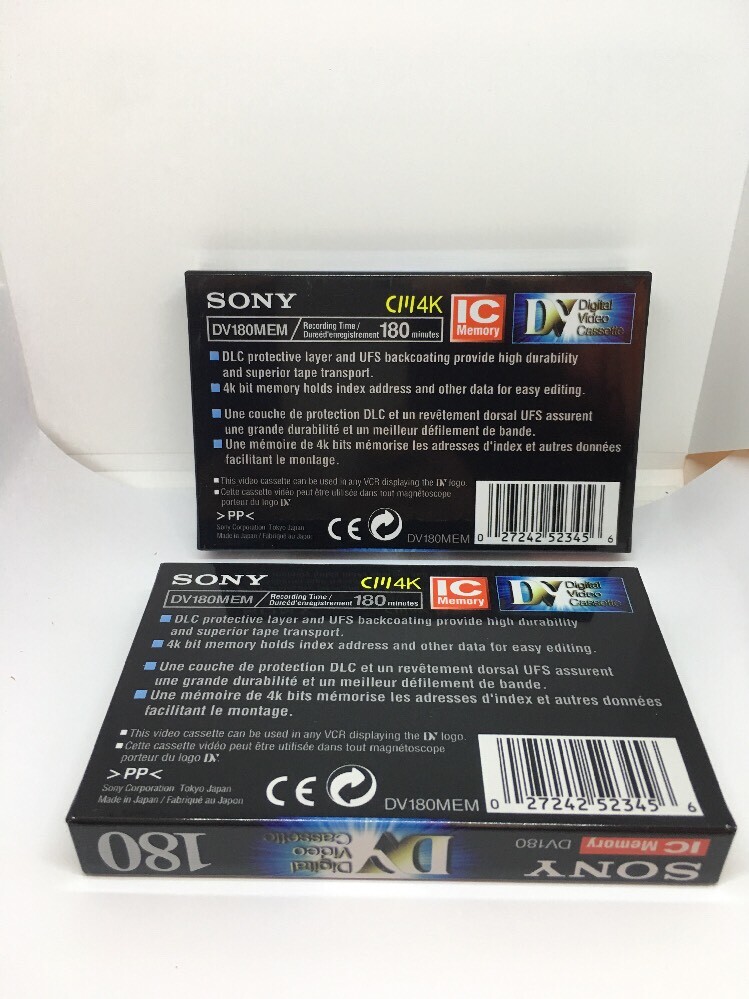 Sony DV180 ME Digital Video Cassette 180 IC Memory 4K X2 | eBay