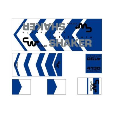 CW - California Shaker - Blue on white decal set | eBay
