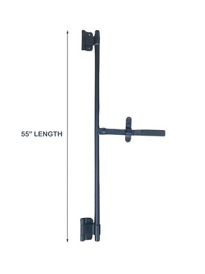 55" Steel Painted Black Cargo Trailer Swing Door Hinged Cam Bar Lock W ...