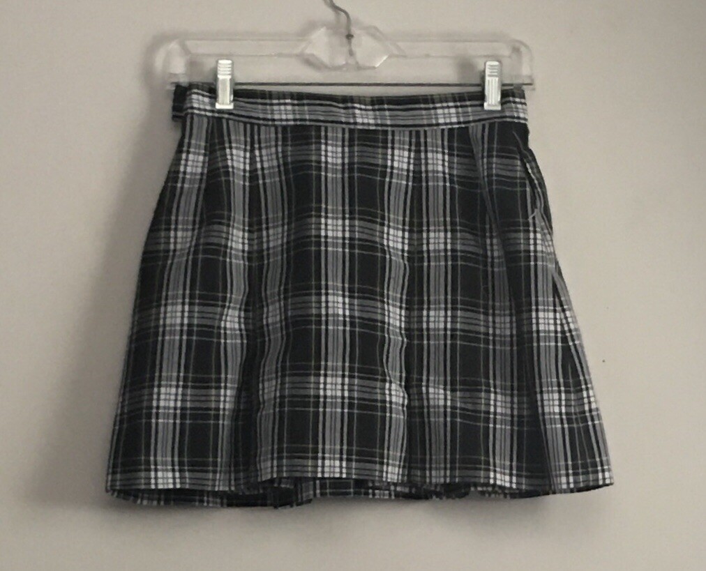 Schoolbelles Skort SIze 6x Girls Green/Blue Plaid PreOwned Pleated ...