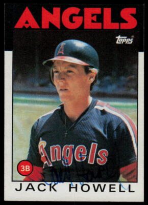 1986 Topps #127 Jack Howell * California Angels * Auto * Signed ...
