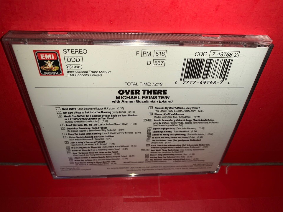 Michael Feinstein - Over There - Songs of War and Peace - 1900/1920 ...