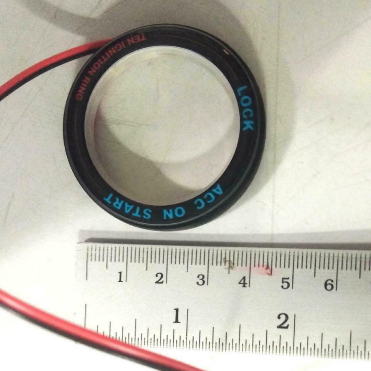 IGNITION SWITCH KEY HOLE LIGHT RING LIGHT BLUE LED 4CM FIT NISSAN ...
