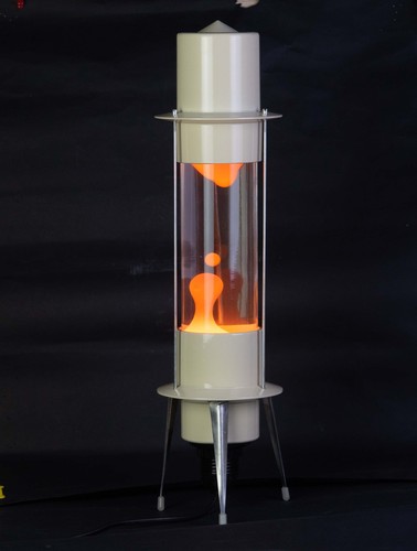 Large 19″ Cream Soviet Lava Lamp Rainbow USSR Racket Spaceship Red ...