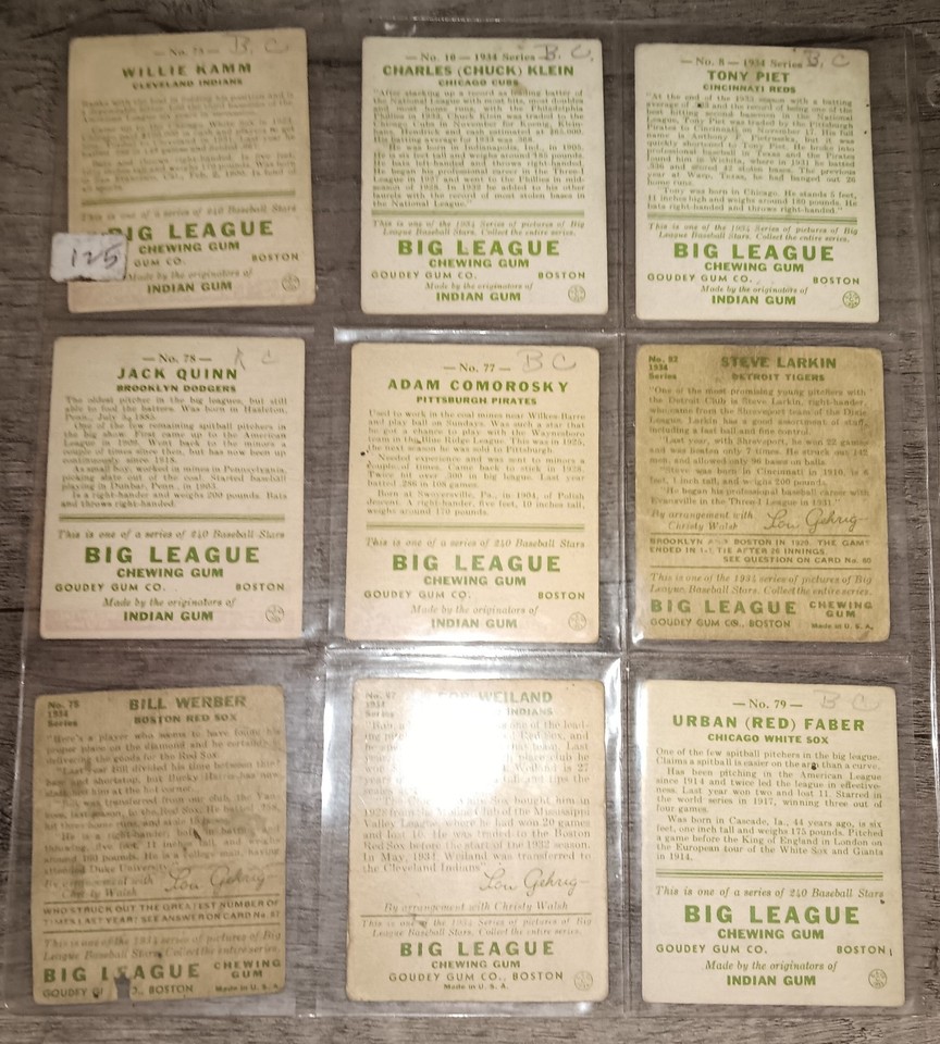 BOB WEILAND VINTAGE ORIGINAL GOUDEY BASEBALL CARD #67 UNGRADED MLB ...