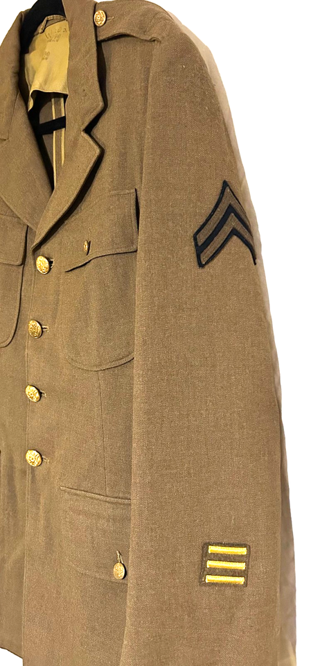 WWII US Corporal 4 Pocket Service Coat / Uniform | eBay