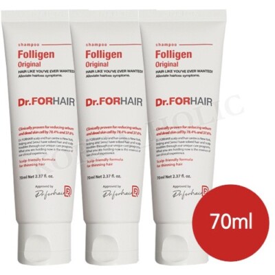 DR.FORHAIR Folligen Shampoo Original 70ml x 3EA Relieve Hair Loss ...