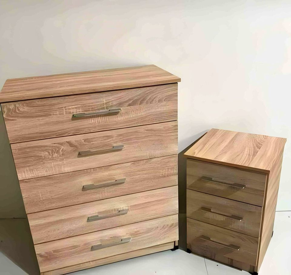 Wardrobe Set Bedside Bedroom Chest Furniture Table Drawers Cabinet ...