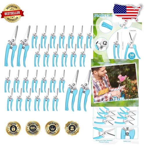 Lightweight 30 Pcs Garden Pruning Shears - Durable Stainless Steel ...