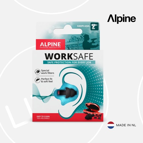 Alpine WorkSafe Earplugs | Anti Noise Reduction Safety Ear Plugs Cover ...