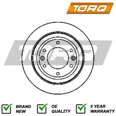 1x Brake Disc Rear Torq Fits Hyundai iload 2008- i800 2008- 2.5 CRDi ...