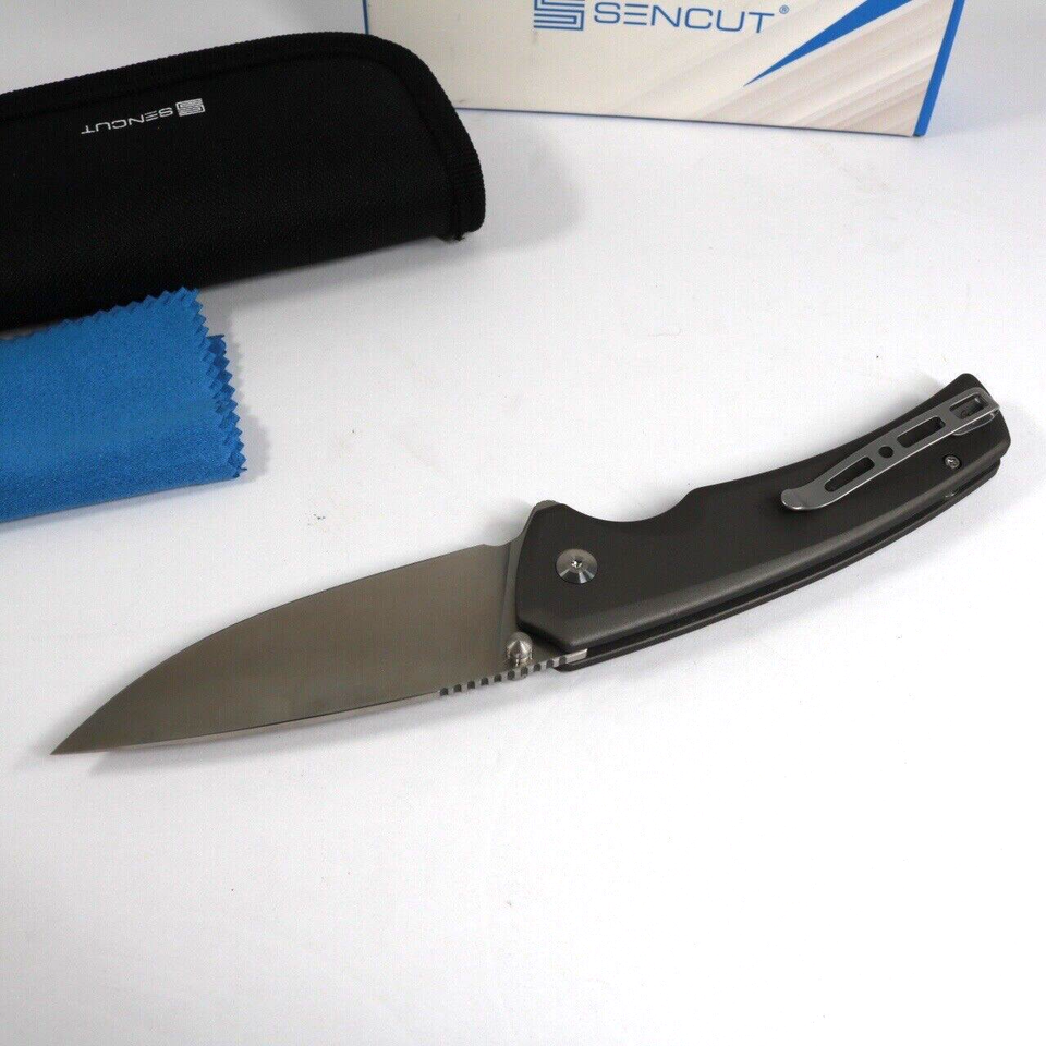 SENCUT Button Lock Pocket Knife for EDC, Serene Folding Knife, Thumb ...