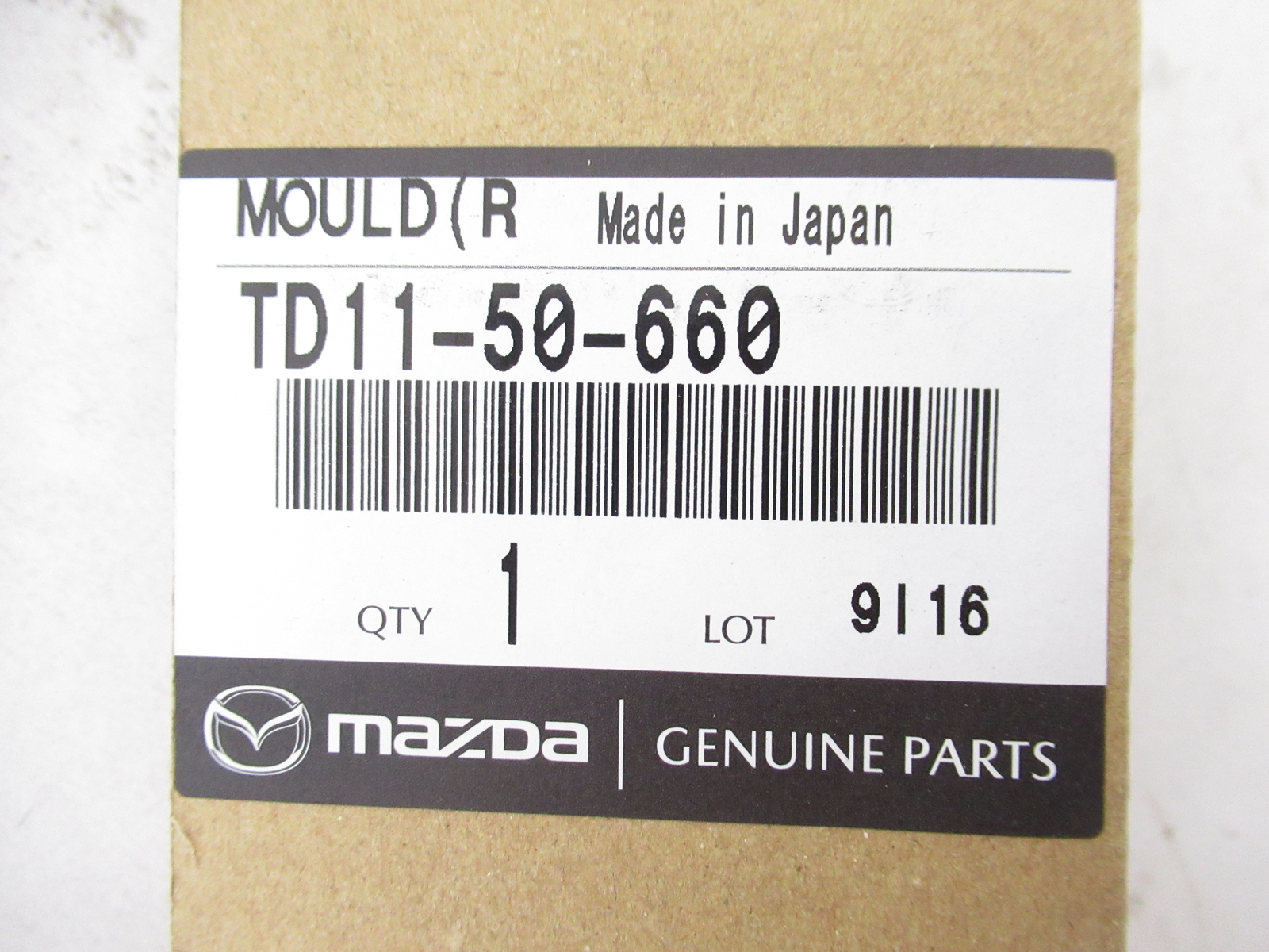 Genuine OEM Mazda TD11-50-660 Passenger Rear Belt Molding Sweep 2007 ...