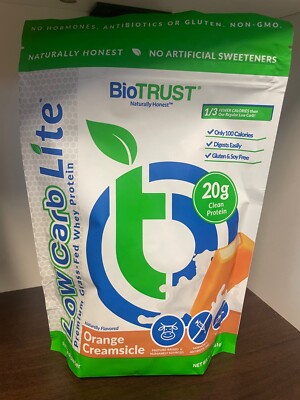 12.7oz Biotrust Low Carb Lite Protein Powder Orange Cream 20g Grass-fed ...