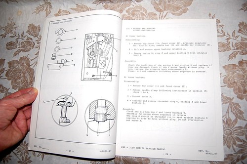 Singer Sewing Machines 961 964 966 967 968 972 974 Service Manual, on ...