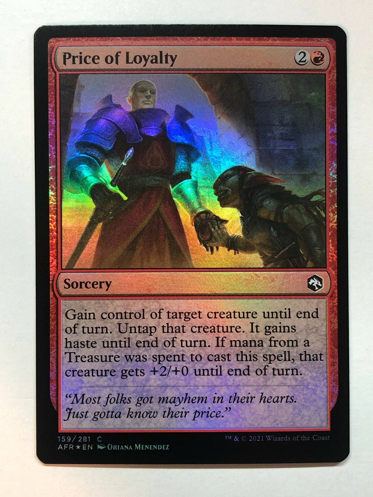 MTG Adventures of the Forgotten Realms Price of Loyalty 159 Foil NM/M ...