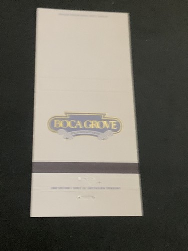 Vintage Florida Matchbook “Boca Grove Plantation” Boca Raton | eBay