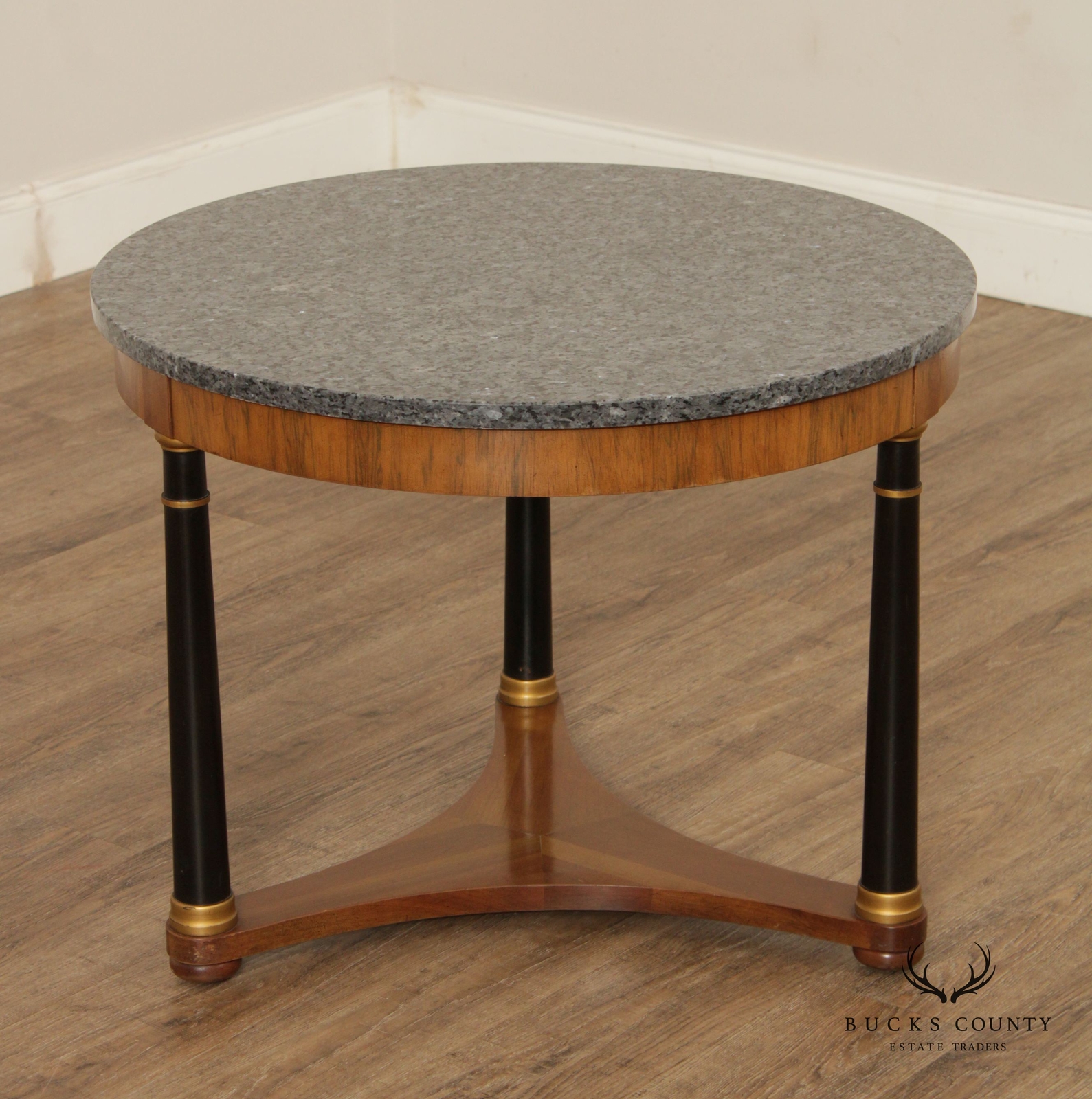 Fine Arts Furn. Co. French Empire Style Round Granite Top Side or ...