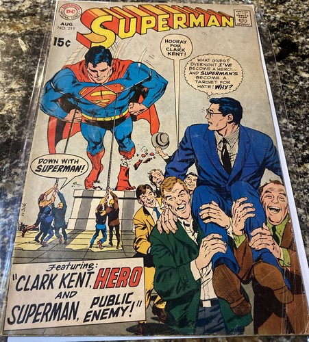Superman #219 - DC Comics - 1969 Silver Age 15 Cent Comic | eBay