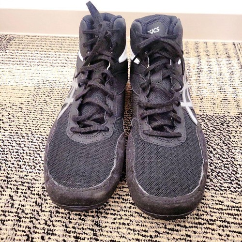 Asics Matflex 6 Wrestling Shoes Mens 12 Black Mesh White Boxing MMA ...