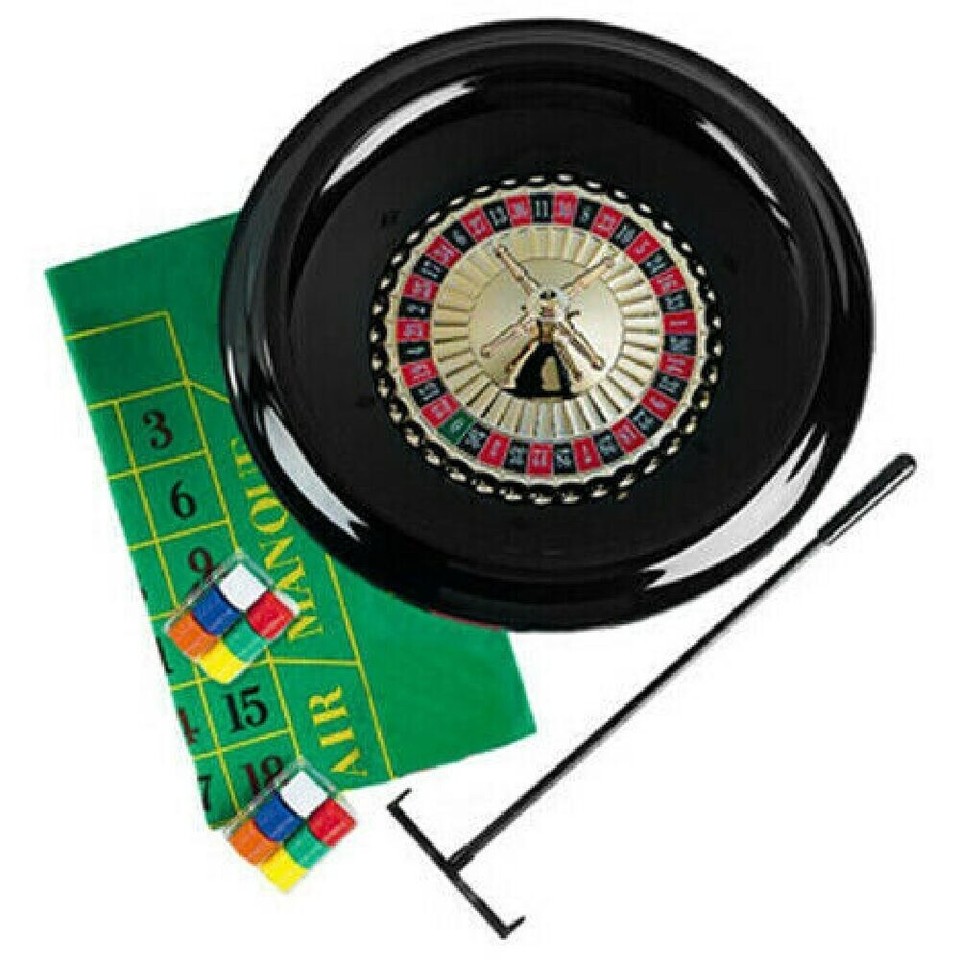 Deluxe 12" Roulette Complete Set Table Top Game with Felt Chips and ...