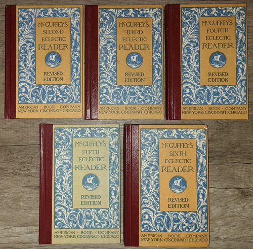 Set of 5 HCs, McGuffey's Second 3rd 4th 5th 6th Eclectic Reader ...