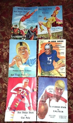 Vintage 6 San Diego State Football Programs from 1946 | eBay