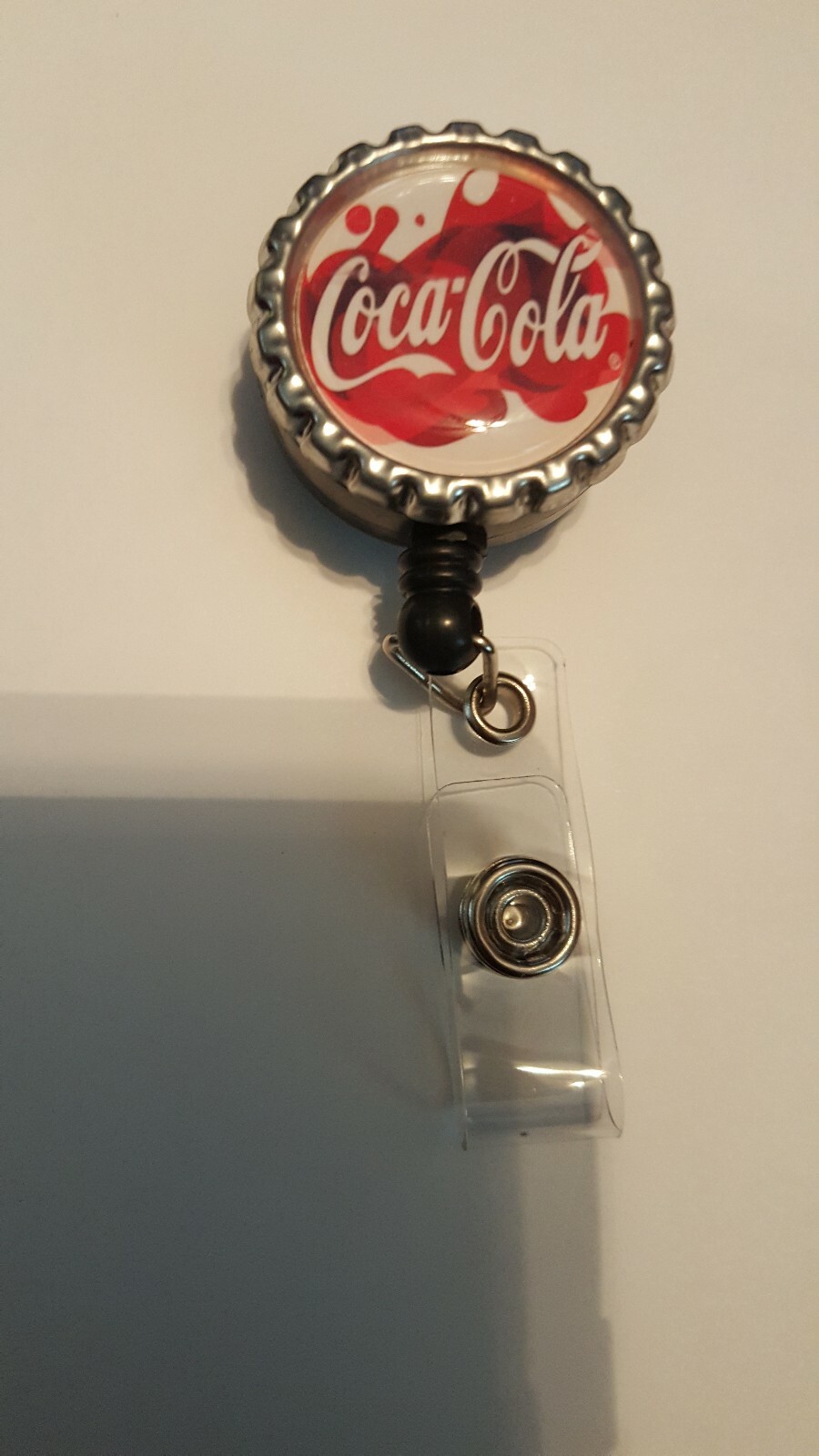 Coke coca cola work Retractable Reel ID Badge Holder nurse dr secretary ...