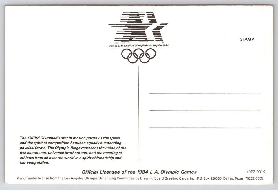 The XXIIIrd Olympiad Los Angeles 1984 Postcard | eBay