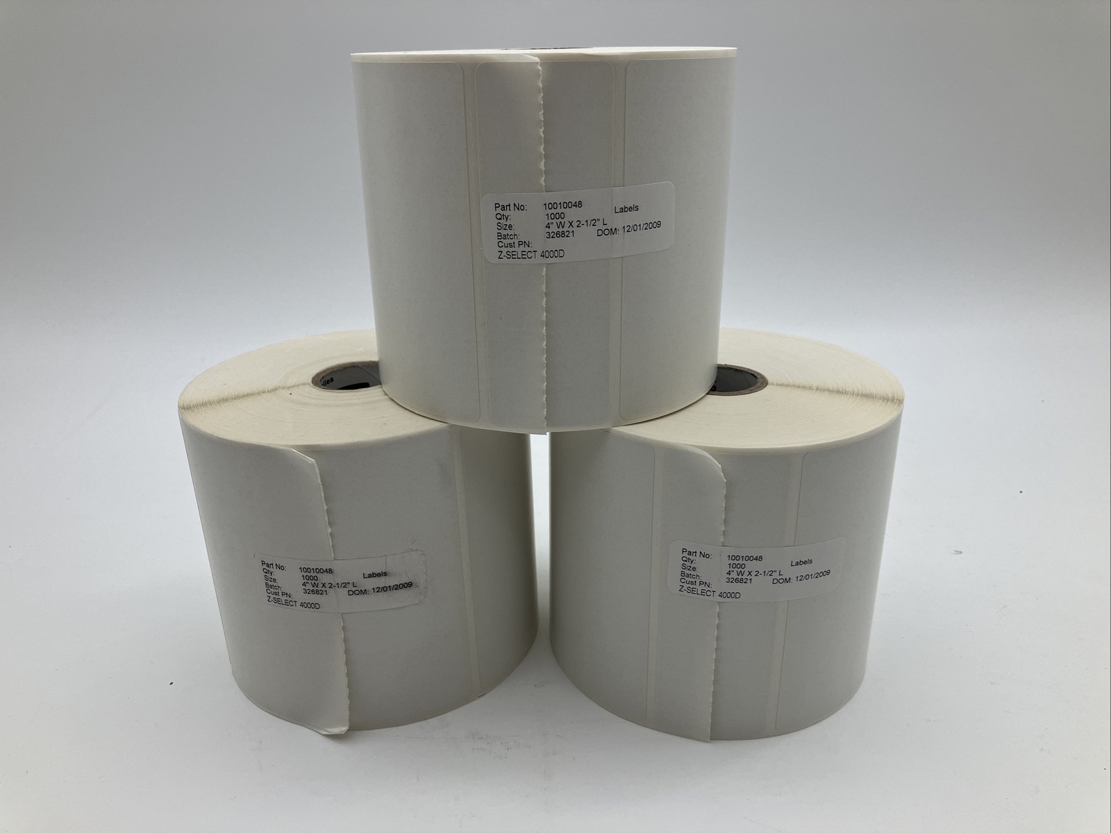 Zebra Z-Select 4000D 4" .5" Labels Genuine Direct Thermal 10010048 - 6 ...