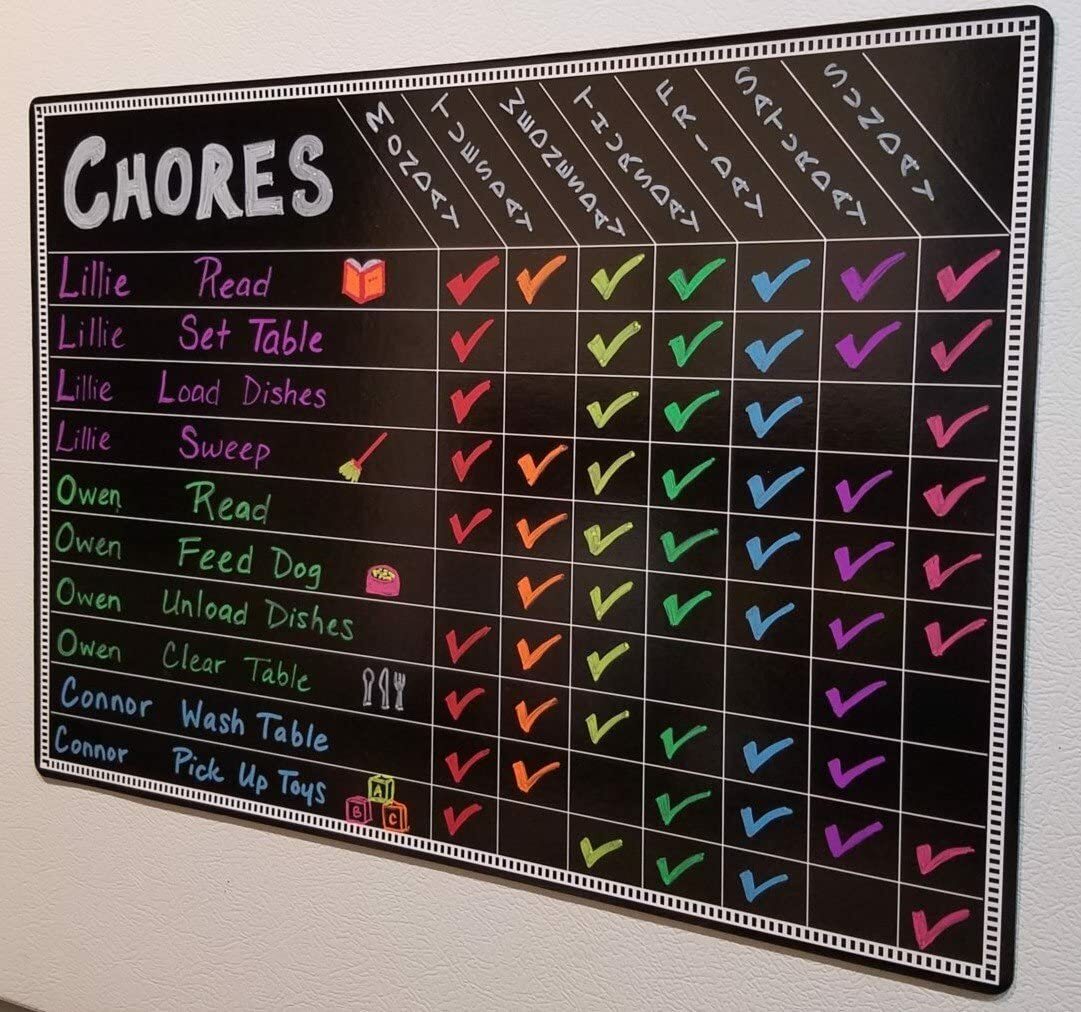 Dry Erase Chore Chart For Multiple Kids Making Chores Fun: Chore Chart