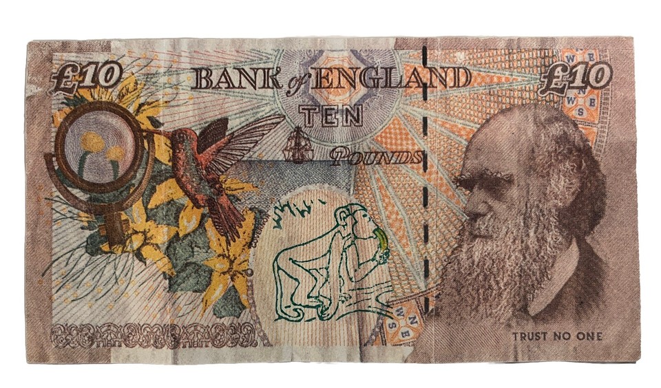 Princess Diana Banksy Di-Faced £10 Pound Note Replica Tenner Banknote ...