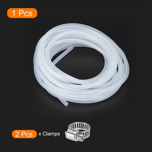25ft Clear Silicone Tubing 3mm x 6mm Plastic Tube with 2pcs Clamps | eBay