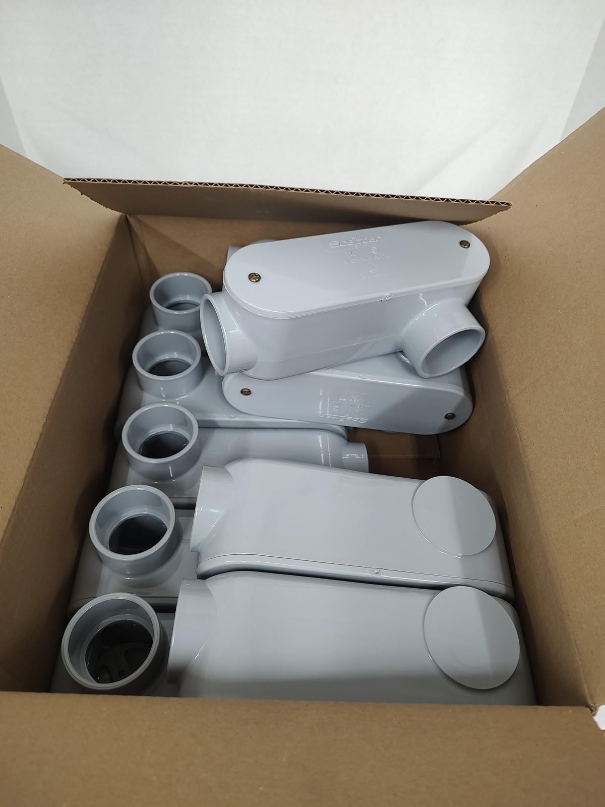 New in Box Case of 10 Ipex Scepter SLL50S 1 1/2" PVC Type LL Access ...