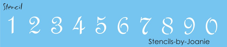 STENCIL Paris French Script Numbers Bride Lake House Address Old Prim ...