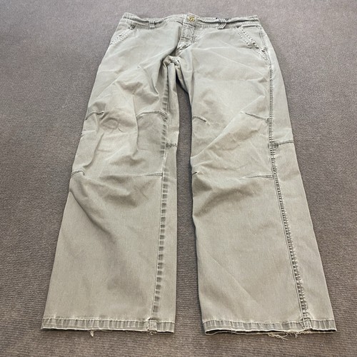 KUHL Slackr Pants Mens 36 Fits 35x30 Cargo Work Gray Patina Distressed ...