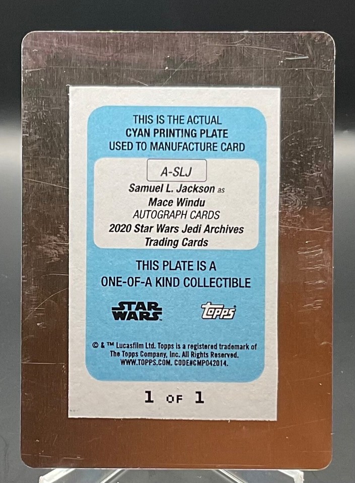 2020 Star Wars Holocron auto Samuel L. Jackson as Mace Windu Printing ...