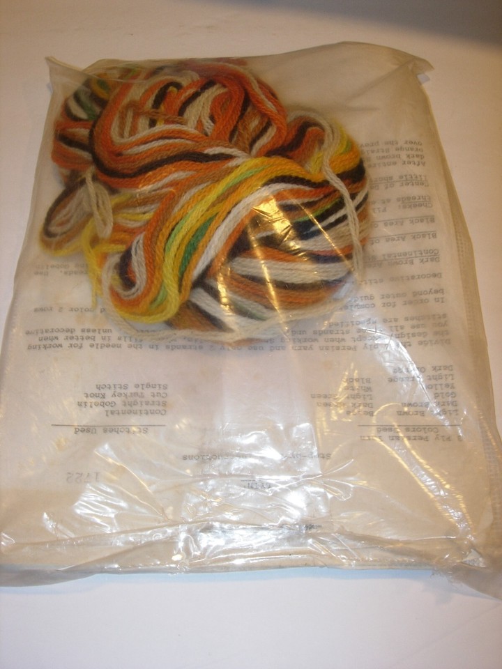 crafts ATHENA CRAFTS lion lyin' NEEDLEPOINT KIT 5x7 wall art vintage ...