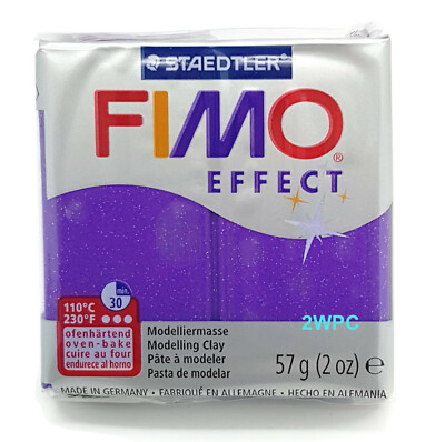 Fimo Effect - Glitter Purple - 2wards Polymer Clay & Crafts | eBay