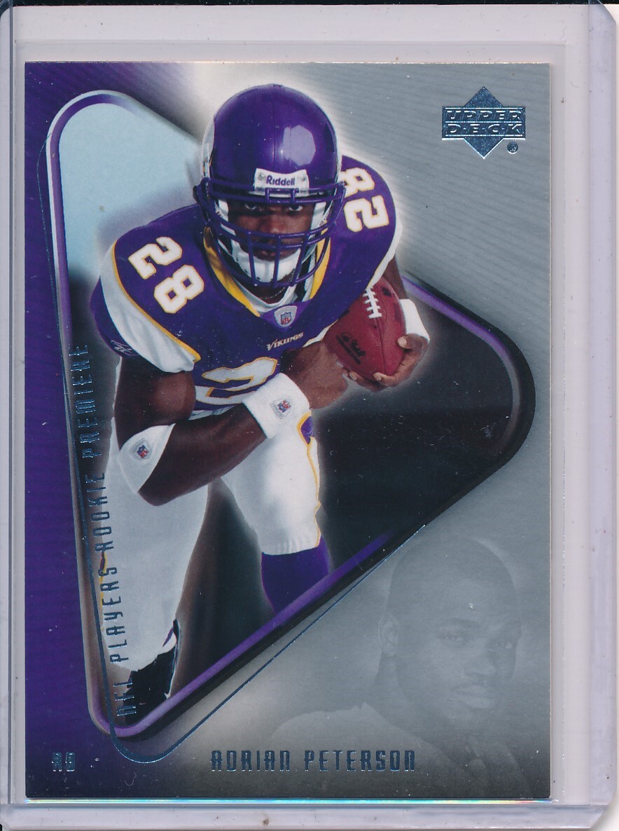 ADRIAN PETERSON 2007 UPPER DECK NFL PLAYERS ROOKIE PREMIERE ROOKIE CARD ...