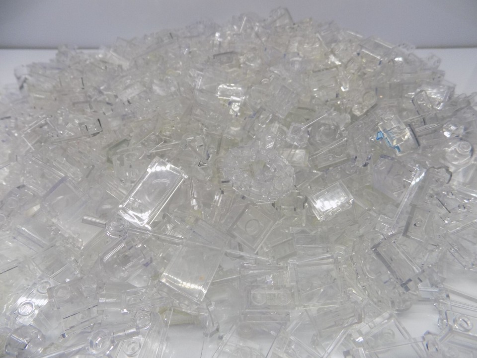 LEGO 250 pc Lot TRANSLUCENT CLEAR BUILDING Parts n PIECES {WASHED} | eBay